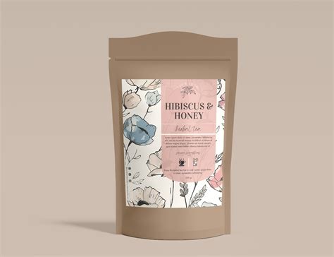 Editable Tea Packaging Label Template Product Label Template Gorgeous