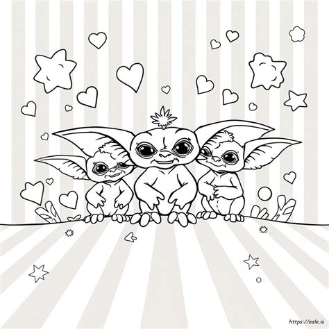 Stripe Gremlins Coloring Pages
