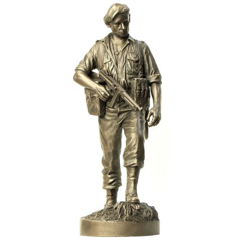 Naked Army Ww2 Commando Cold Cast Bronze Figurine Platatac