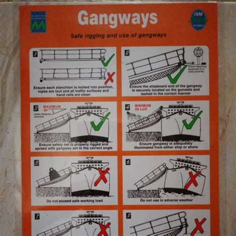 Promo Safety Poster Gangways Impa Code 331514 Diskon 23 Di Seller