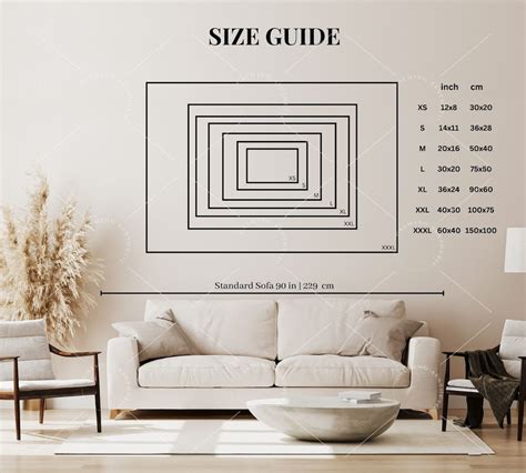 Horizontal Size Guide Wall Art Size Guide Landscape Canvas Size