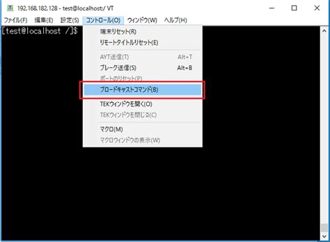 Teratermで複数ウィンドウに対してコマンドを同時実行させる