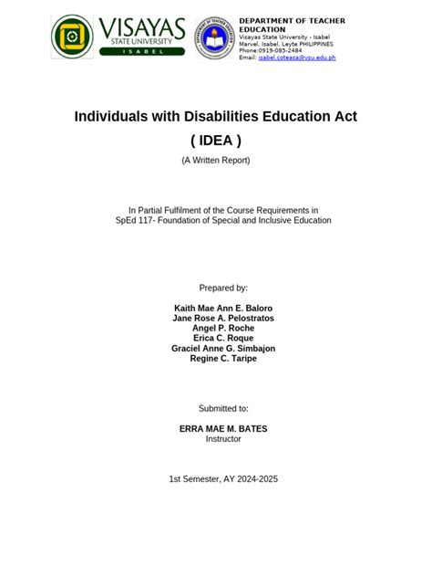 Sped Group 5 Pdf Individualized Education Program Pedagogy