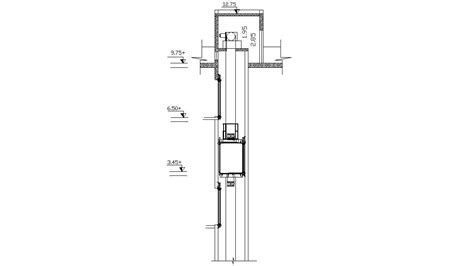 Architectural Drawing Glass Facade Section Autocad Cad File