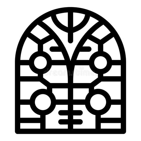 Arched Window Featuring Intricate Geometric Pattern Design Element