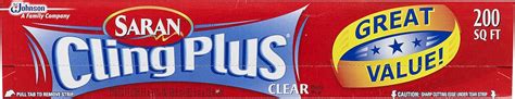 Saran Cling Plus Plastic Wrap 200 Sq Ft Health And Personal