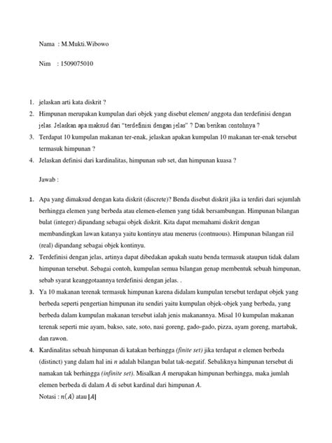 Contoh Soal Matematika Diskrit Pdf