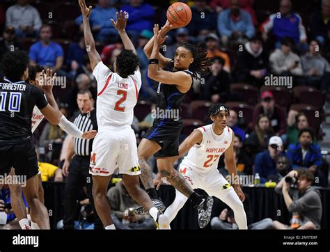 Saint Louis Guard Yuri Collins Center Looks To Pass As Maryland Guard