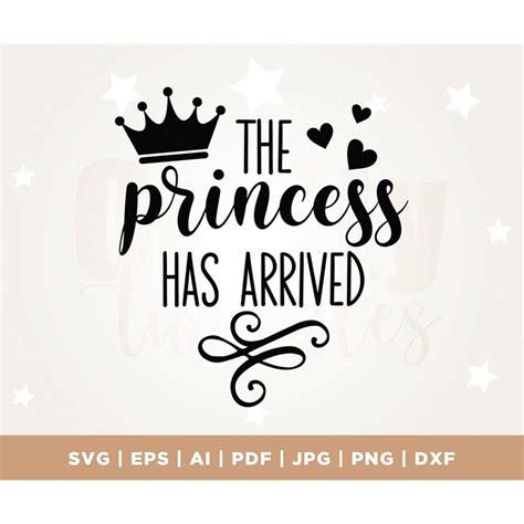 The Princess Has Arrived Svg Gender Reveal Svg Pregnancy S Inspire Uplift