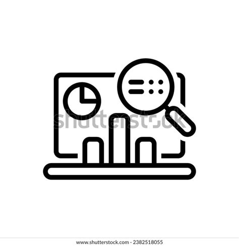 Vector Black Line Icon Data Theorizing Stock Vector Royalty Free