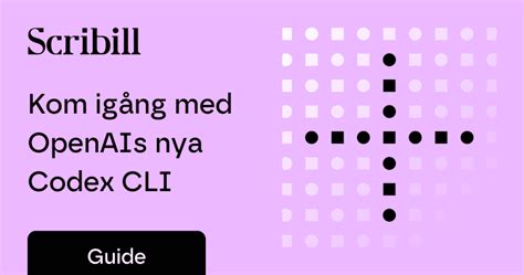 Kom Igång Med Openais Codex Cli Scribill