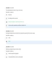 IT Quiz C Docx Question Point The Development Version Of Your Code May Question