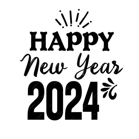 Happy New Year 2025 Clipart Black And White Karen Arnold