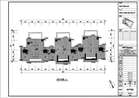 滁州市建设路某1020平米三层框架结构购物商城平立面设计cad图纸框架结构土木在线