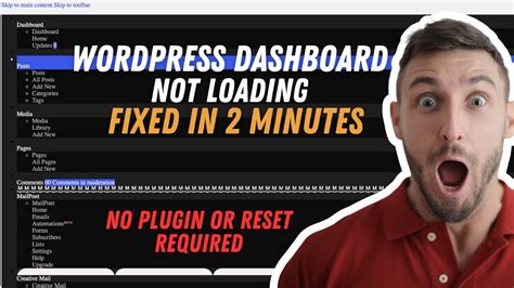 How To Fix Wordpress Broken Dashboard 2023 Youtube