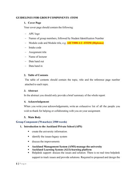 Guidelines For Group Components Itom Guidelines For Group Components