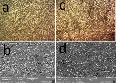 A Optical Microscopy And B Sem Metallography Of Sample 16511si2v