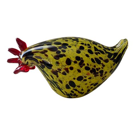 Vintage Murano Glass Hen Figurine Chairish