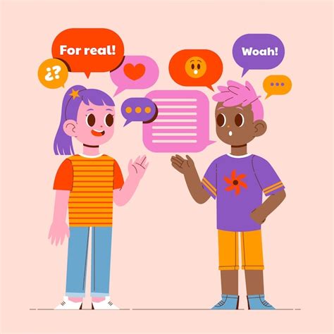 Ilustración De Comunicación Plana Vector Premium