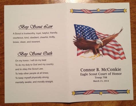 Printable Eagle Scout Court Of Honor Program Template Printable Word