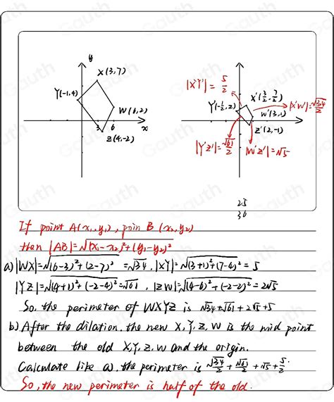 Solved Wxyz Has Vertices W62 X37 Y 14 And Z4 2 A