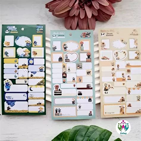 خرید و قیمت برچسب اسم فانتزی از غرفه لوازم تحریر فانتزی لوتوس