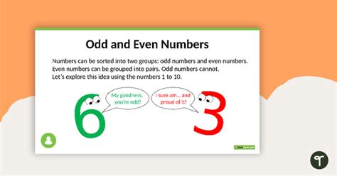 Odd And Even Numbers PowerPoint Teach Starter