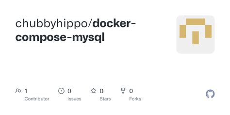 Github Chubbyhippo Docker Compose Mysql