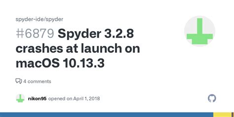 Spyder 328 Crashes At Launch On Macos 10133 · Issue 6879 · Spyder
