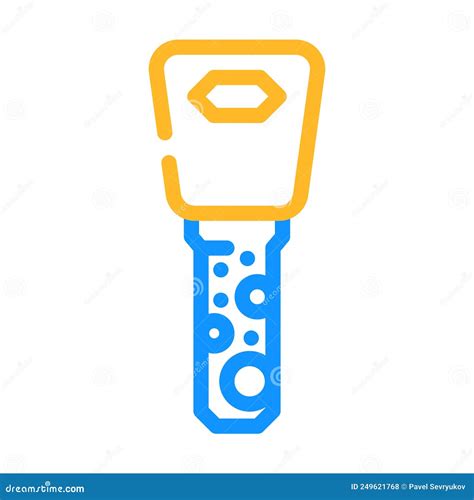 Dimple Key Icon Doodle Illustration Royalty Free Cartoon
