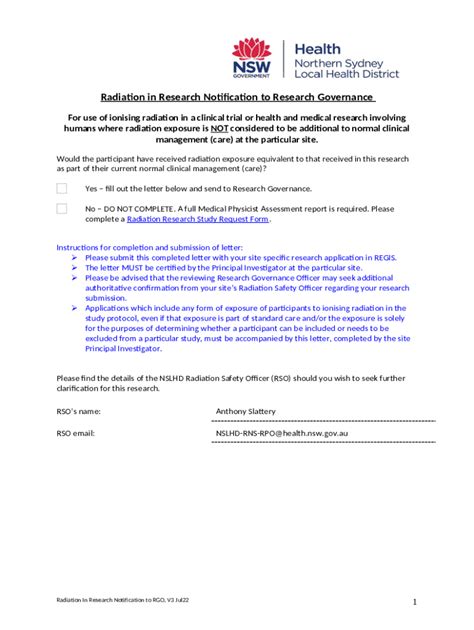 Radiation Ination And Ined Consent For Clinical Trials Doc Template