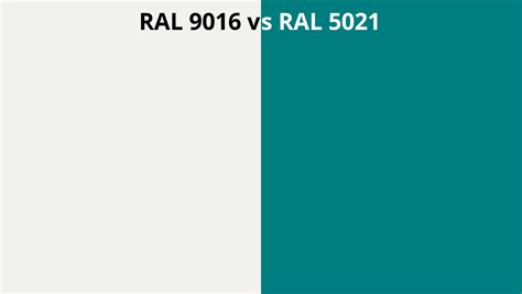 Ral 9016 Vs 5021 Ral Colour Chart Uk