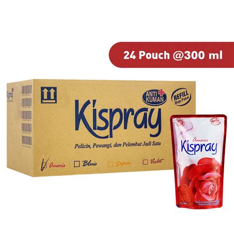 Jual Kispray Refill Pelicin Pewangi Pelembut Pakaian Amoris 24 Pcs