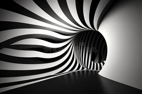 Minimalist Optical Illusion Wallpaper With Clean And Straight Black And