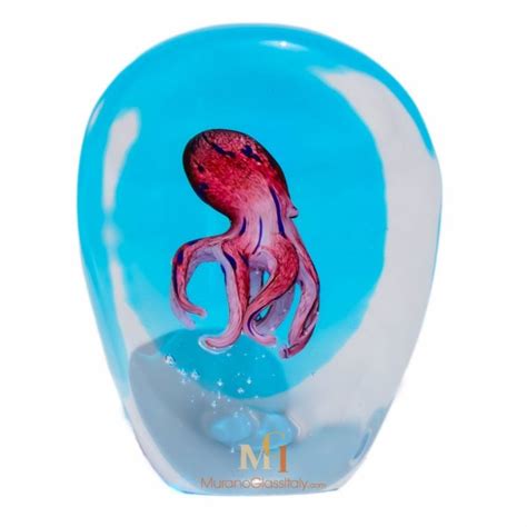 Glass Octopus Sculpture Official Italian Glass Shop