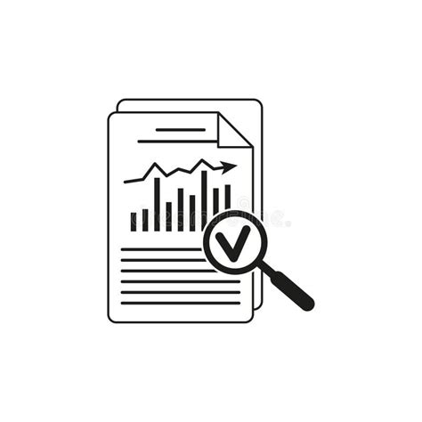 Review Audit Overview Risk Icon Verification Business Symbol Vector Illustration Eps 10