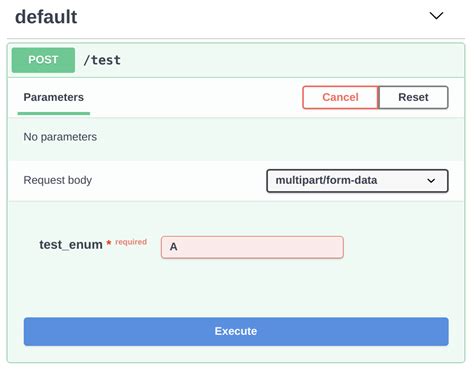 for forms enum contains default against configuration and default is