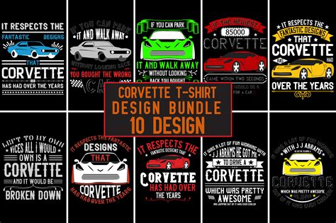 Corvette T Shirt Design Bundle Graphic By Mninishat · Creative Fabrica