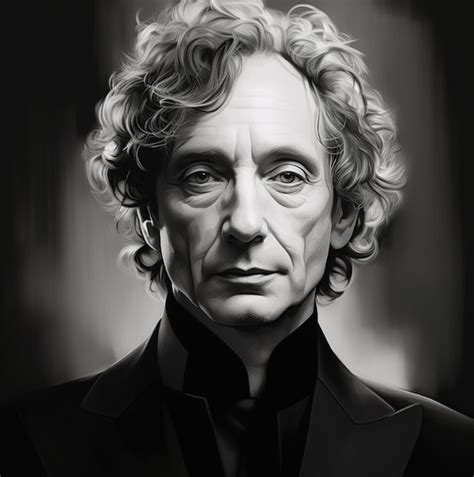Un Dibujo En Blanco Y Negro De Un Hombre Con Un Abrigo Oscuro Foto