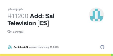 Add Sal Television Es · Issue 11200 · Iptv Orgiptv · Github
