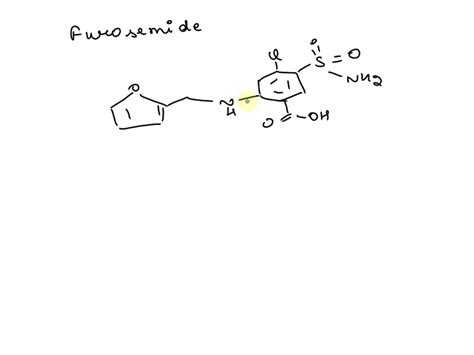 Solved The Compound Shown Below Is Furosemide One Of The Sulfa Drugs