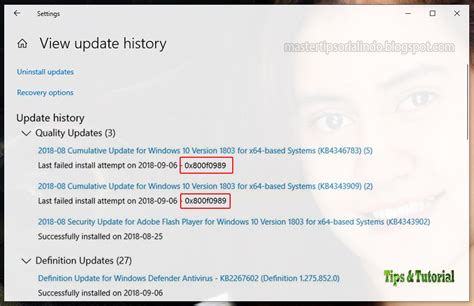 Memperbaiki Error 0x800f0989 Windows Update Di Windows 10 11 Mastertipsorialindo