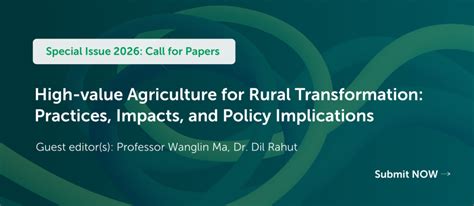 Caer News Cfp Special Issue 2026 On China Agricultural Economic Review