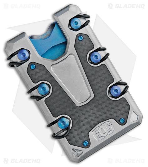 Eos 30 Titanium Wallet Satin With Blue Accents Blade Hq