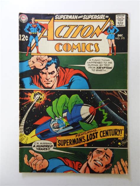 Action Comics 370 1968 Vg Condition 12 Tear Front Cover Comic