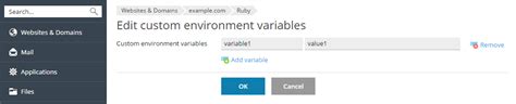Manage Ruby Applications Plesk Obsidian Documentation