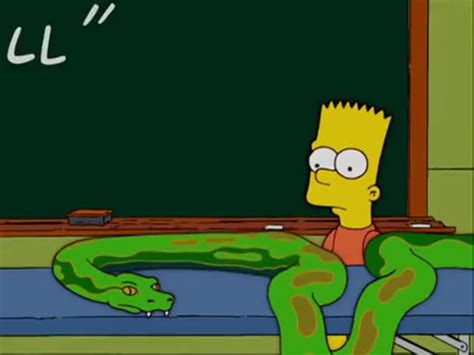 Yarn Bart Simpson You Cant Bring A Python To School The Simpsons