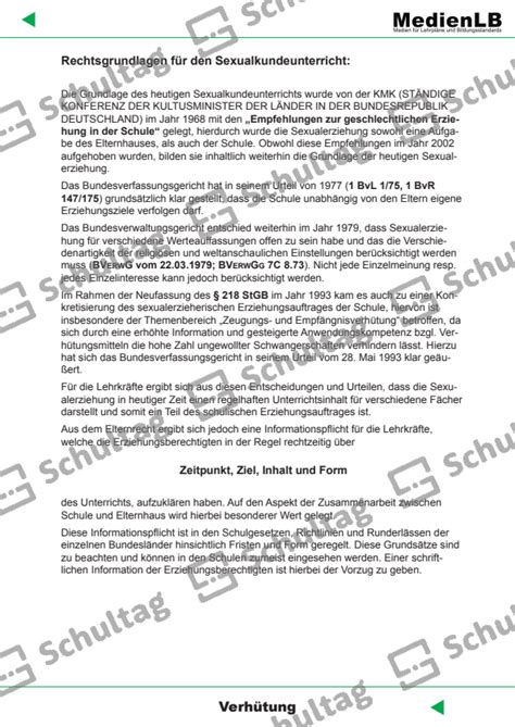 Verh Tung Kondom Schultag