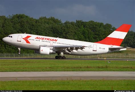 OE LAB Austrian Airlines Airbus A310 324 Photo By Marco Dotti ID