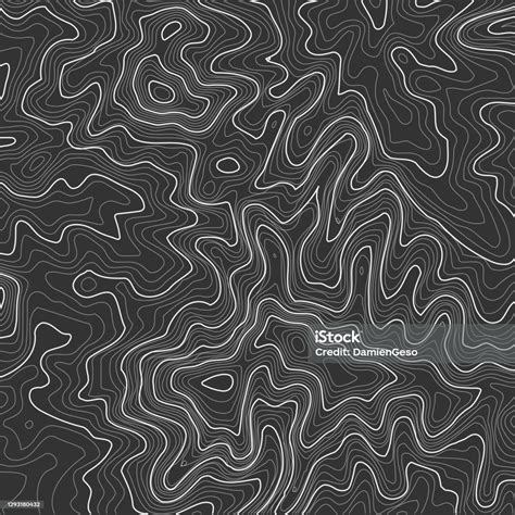 コピー用のスペースを持つ地形図の背景ライン地形マップの輪郭背景地理グリッドの抽象的なベクトルイラスト山岳ハイキングコース ます目のベクター